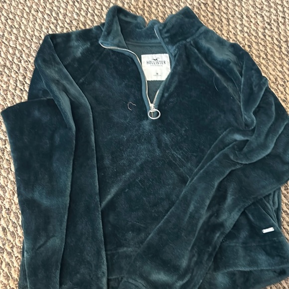 Hollister | Sweaters | Fuzzy Quarter Zip | Poshmark